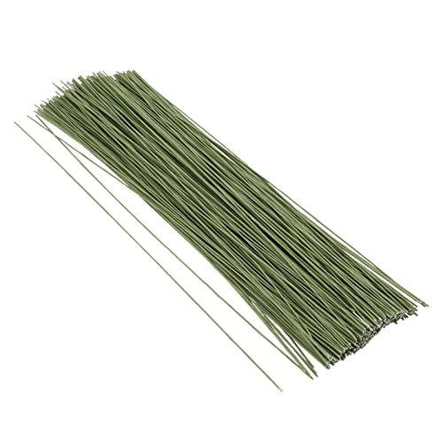 Juvale 300 Pieces Green 18 Gauge Floral Wire Stems for DIY Crafts, Artificial Flower Arrangements (16 in)