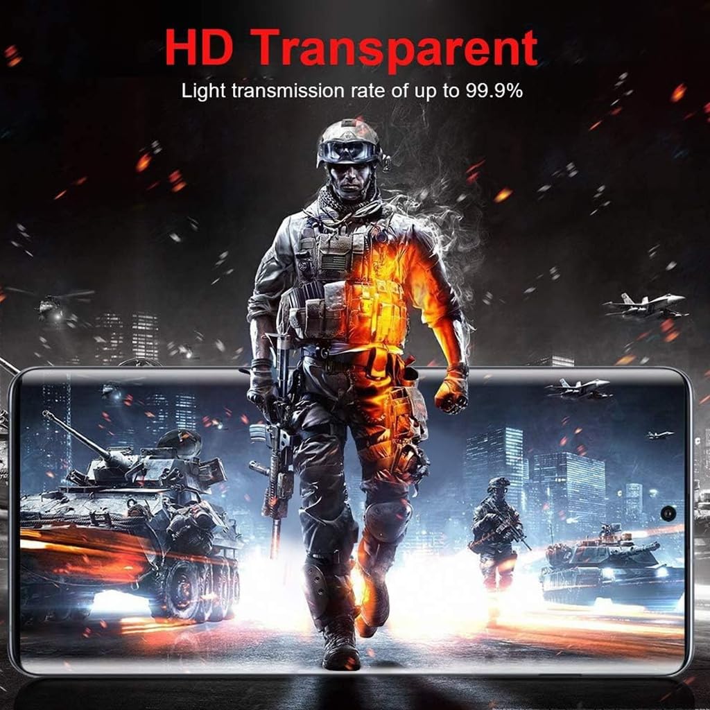 3 Pack Samsung Galaxy S21 Ultra Screen Protector, 1 Pack Camera Lens Protector, Compatible Fingerprint, 9H Scratch-Resistant HD Clear Tempered Glass Screen Protector Galaxy S21 Ultra Screen Protector