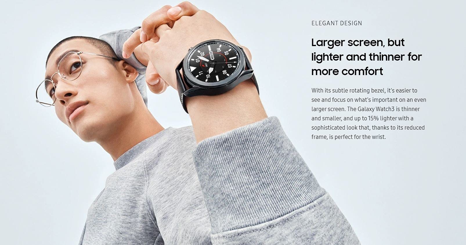 Samsung Galaxy Watch3 2020 Smartwatch (Bluetooth + Wi-Fi + GPS) International Model (Silver, 41mm)