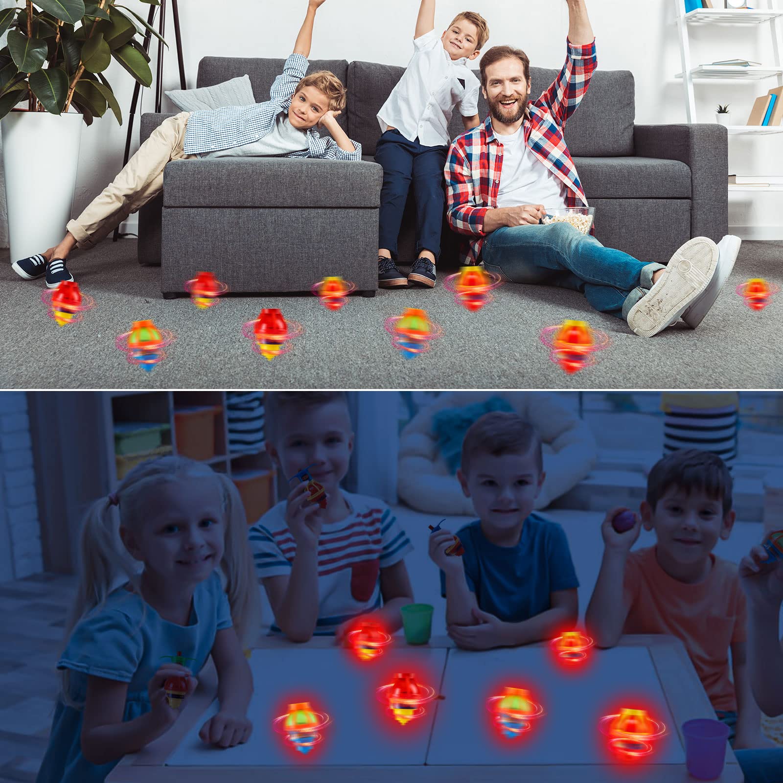 20PCS Starhig Light Up Spinning Tops for Kids, LED Light Up Flashing Spinning Tops,Gyroscope Novelty Bulk Toys Party Favors