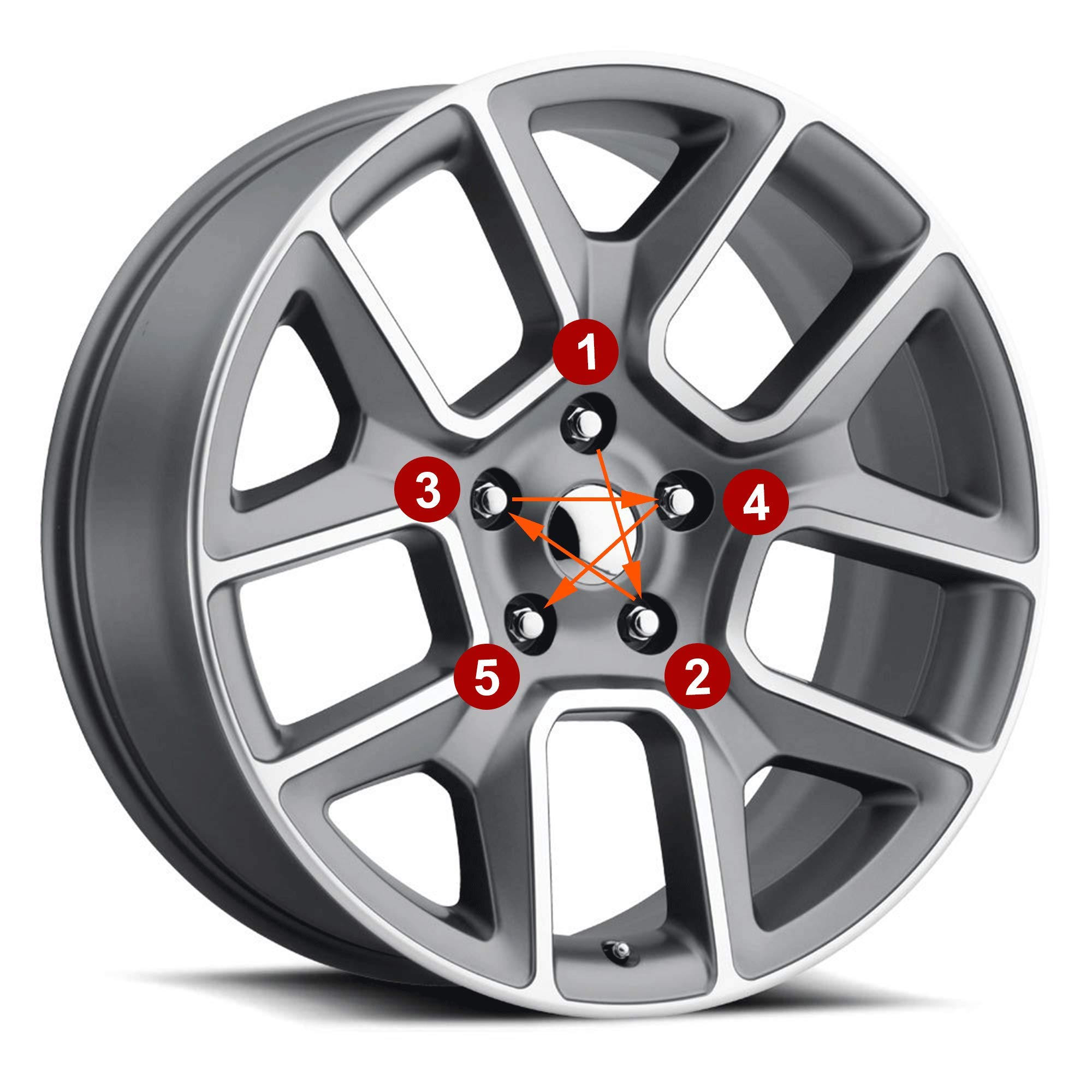 20PCS M12x1.5 Lug Nuts Chrome, 12mmx1.5 Spline Lug Nuts with 1 Socket Key for Accord Civic CR-V Compass Impala Escape Focus Lug Nuts Aftermarket Wheels