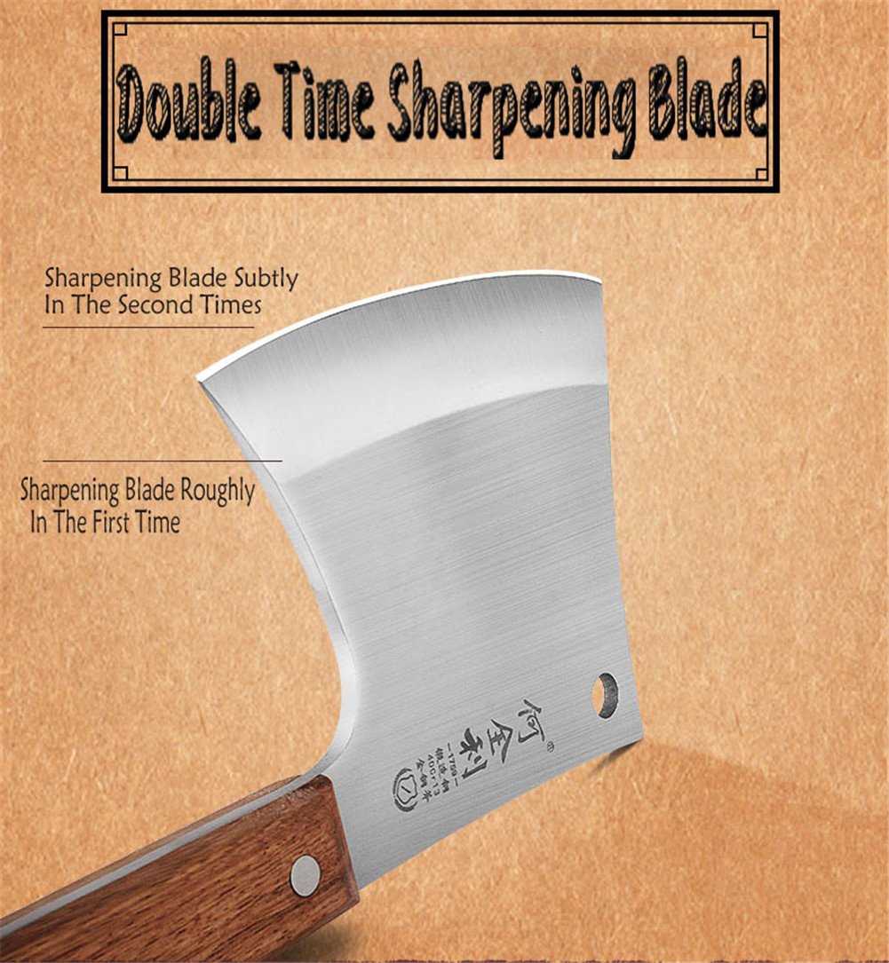 Professional Bone Cleaver Knife Stainless Steel Wood Handle Heavy Duty Chinese Kitchen Knife Chef Knife Meat Cutter