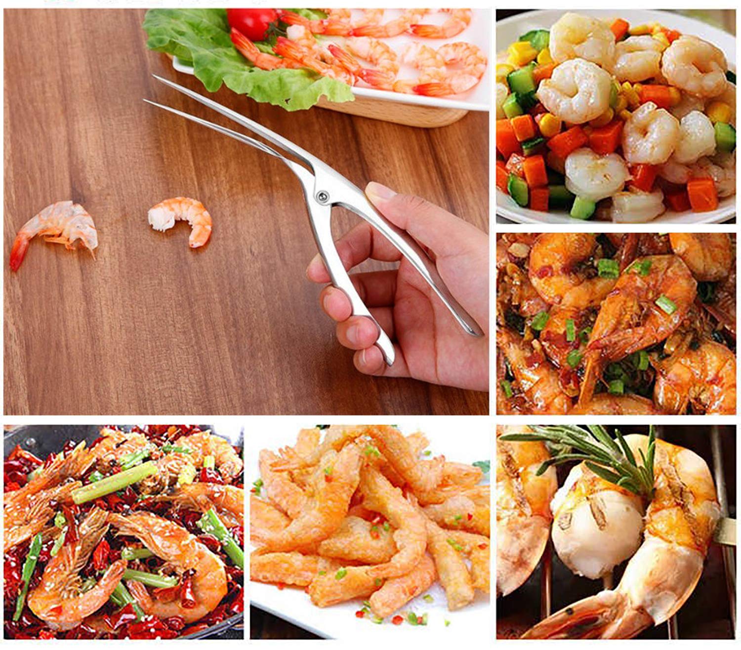 Shrimp Deveiner Tool And Shrimp Peeler Set, Set Of 2 Shrimp Cleaner Peels Shrimp Prawn Outer Shell And Deveins It!