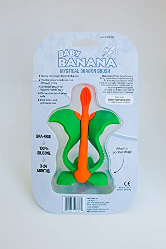 Baby Banana - Mystical Dragon Toothbrush, Training Teether Tooth Brush for Infant, Baby, and Toddler