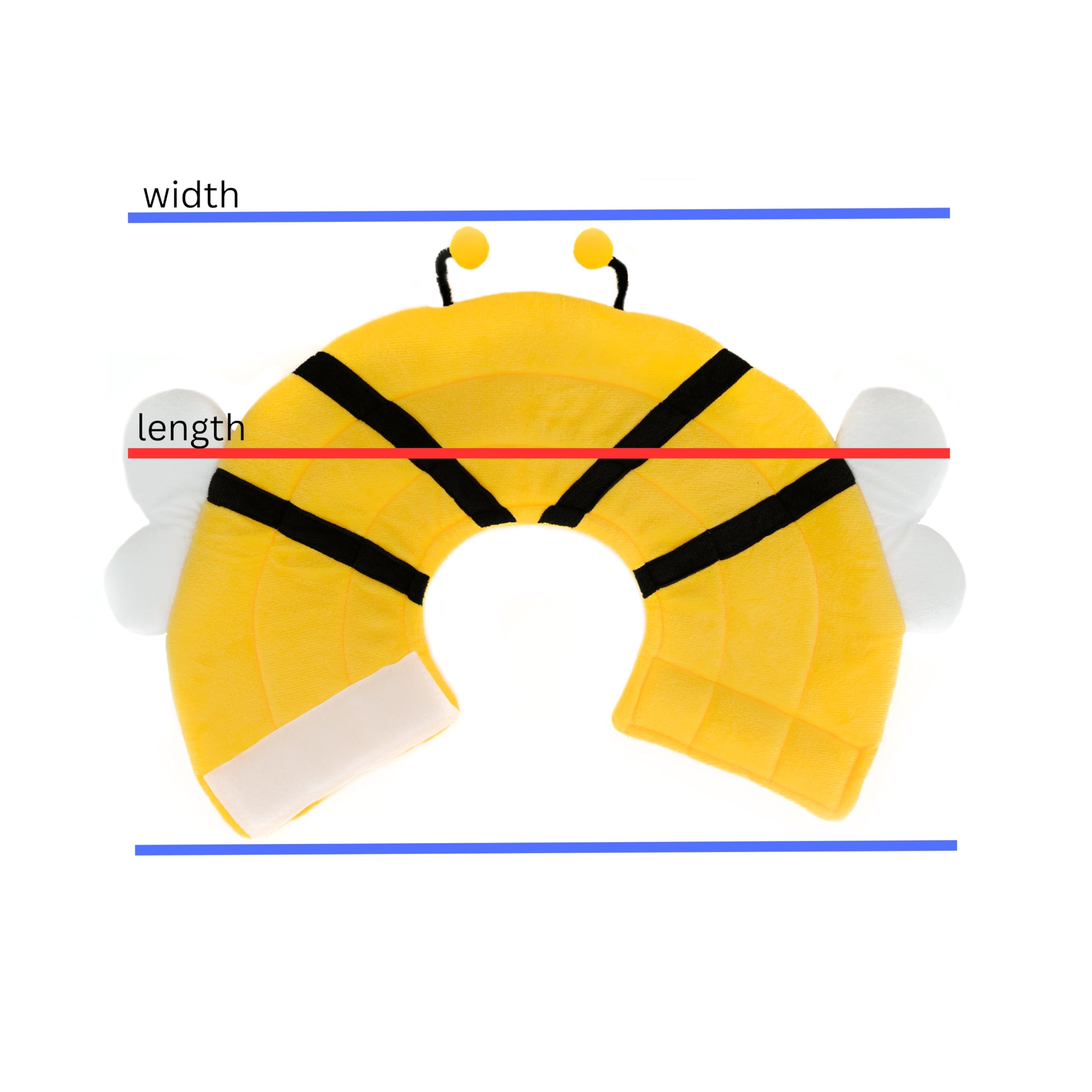 SkyReese - Soft Small Dog/Puppy/Cat Cone | Cute Bumblebee Cone for Small Dogs, Puppies & Cats After Surgery, Wound Care, Spay & Neuter | Dog Recovery Cones & Collars | 100% Polyester (Large)