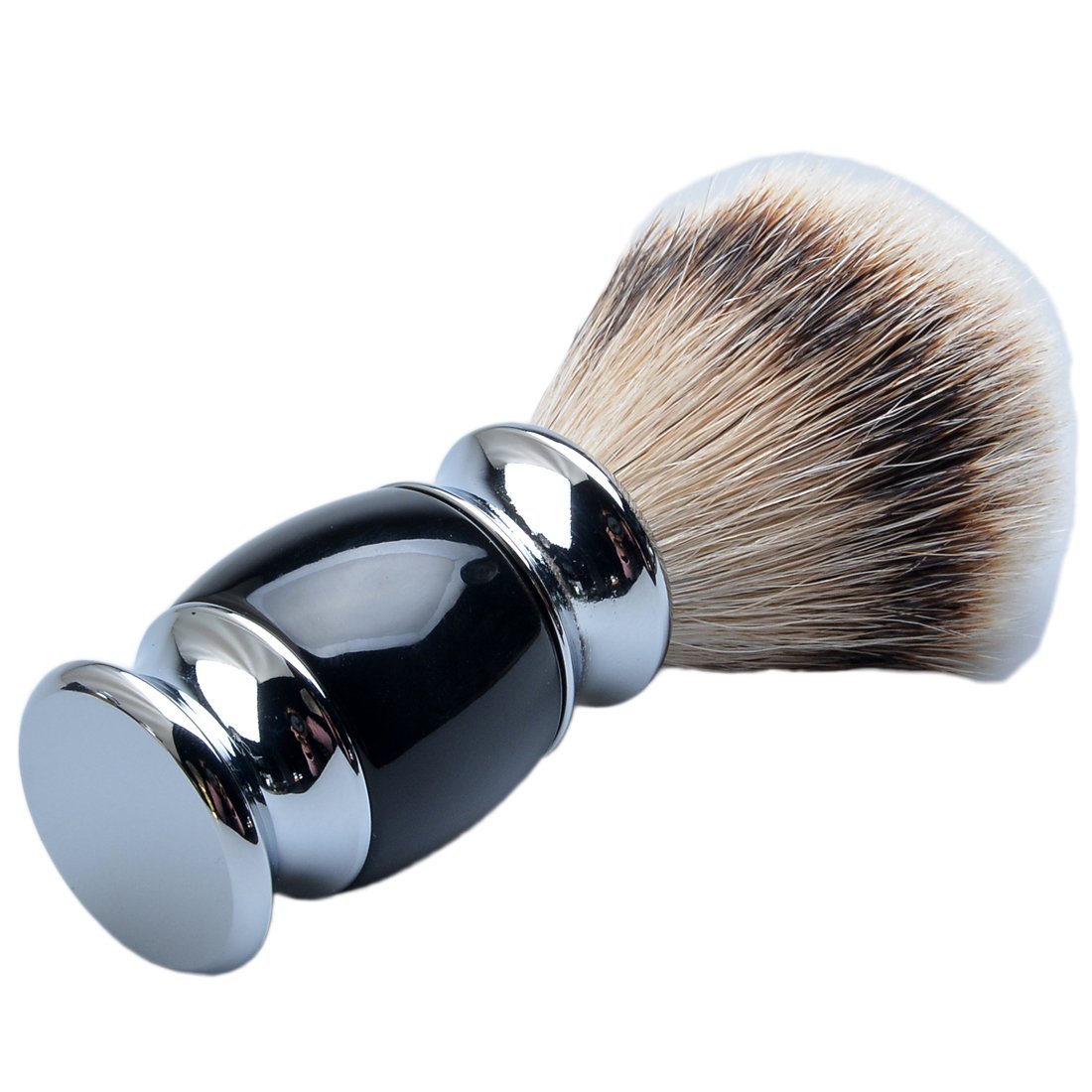 CSB Safety Razor Silvertip Badger Bristle Shaving Brush (Black Handle) Faux Ebony Handle Shaving Brush - gift for men for christmas or fathers day