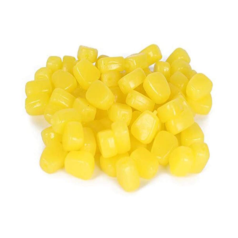 50 pcs TPR Simulation Fake Corn Soft Baits Corn Carp Fishing Lures Floating Baits with Nice Scent for Carp Fishing,Trout Fishing,Cat Fish (50 pcs)