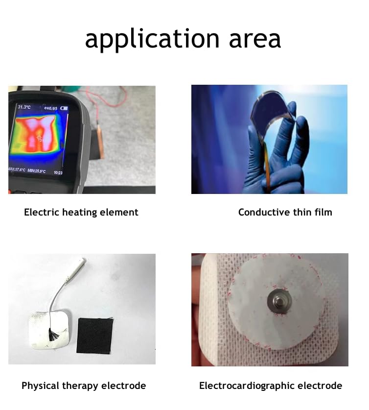Conductive PU Film Carbon nanotube Graphene Film electrically Heated Therapy Electrode Patch Anti-Static Pressure Sensitive Conductive (400 x 400 mm)