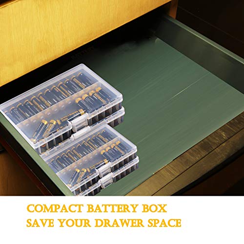 Whizzotech AA and AAA Battery Storage Case Holder Organizer Box Hold 48 AA and AAA (48 AA + 48 AAA)
