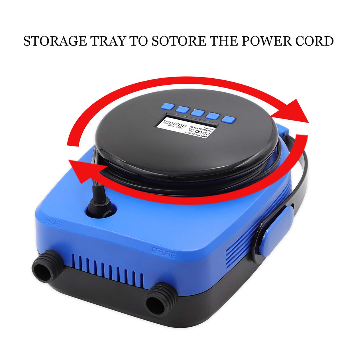20PSI Electric SUP Pump for Inflatable Stand-up Paddleboards, 12V Car Paddle Board Quick-Fill Inflator&Deflator Pump for Inflatable Kayak/Yoga Ball/Tent/Raft