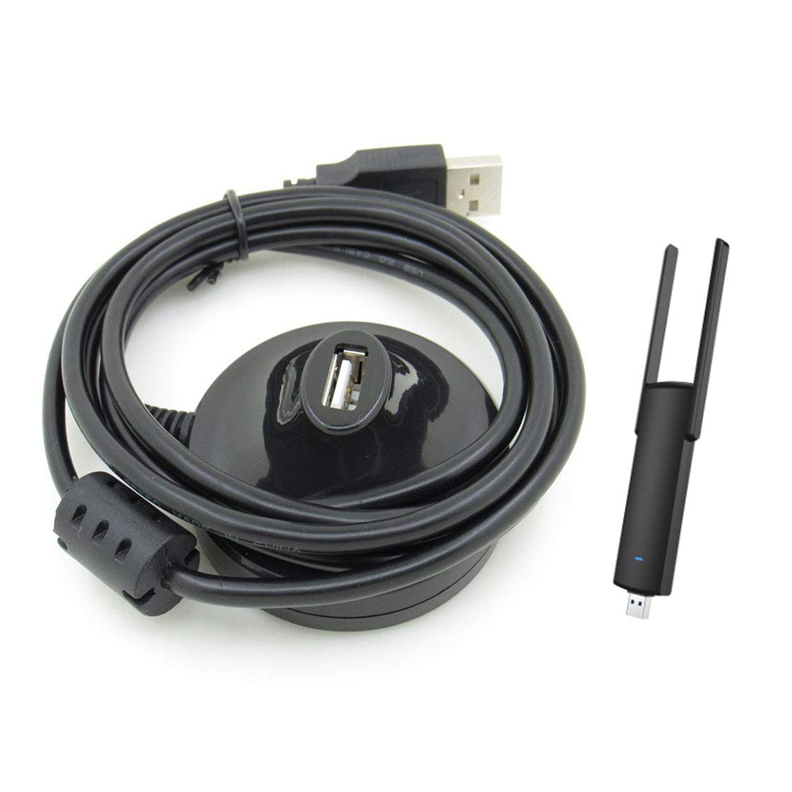 USB WiFi Adapter Extension Cable with Pedestal- Desktop Vertical Base Extension Cable Cradle USB2.0 Base Dock Holder for USB WiFi Adapter,Wireless Network Adapter,Antenna