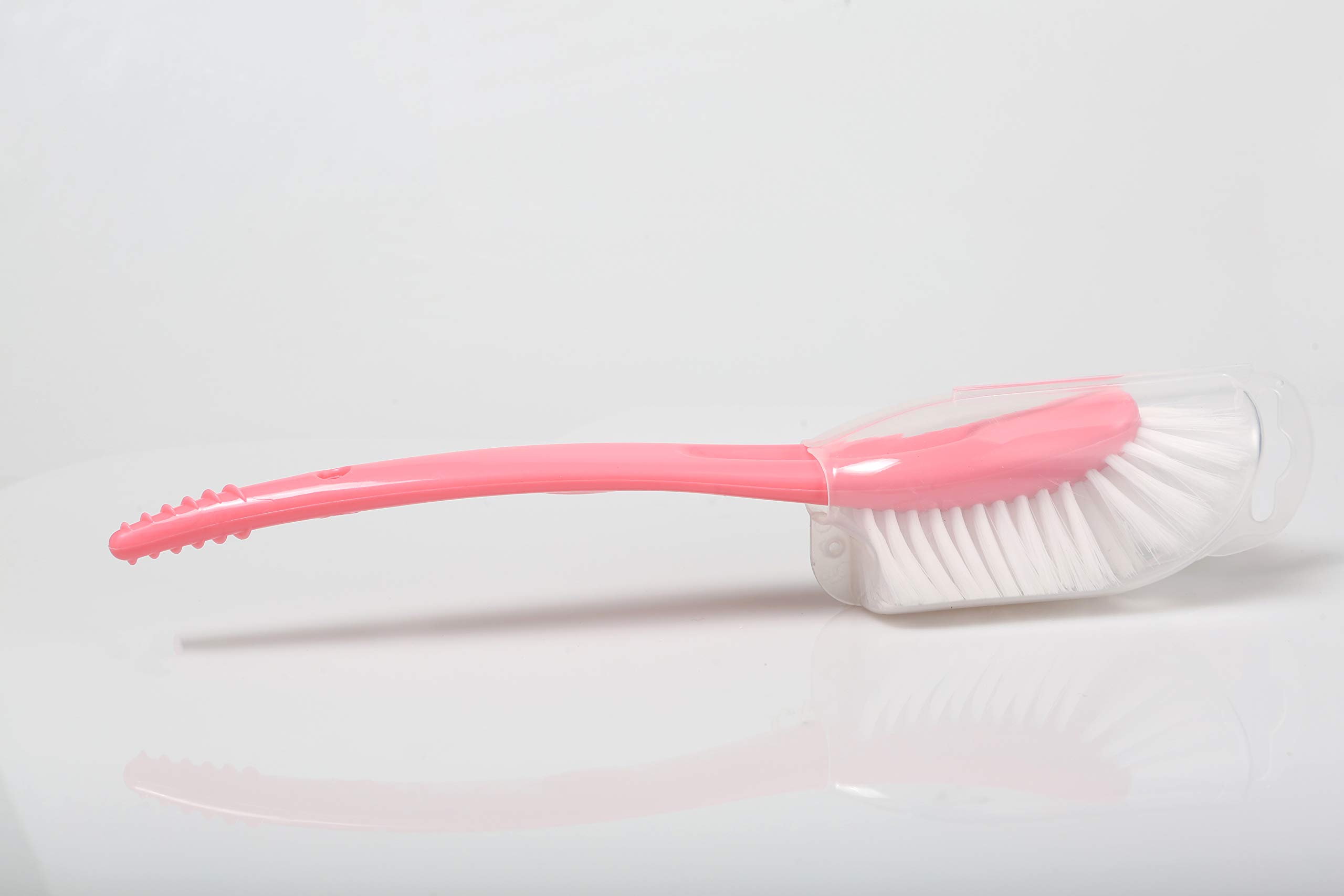 Little Angel Baby Bottle Brush with Nipple Cleaner,Soft Bristles,Convenient,Flexible for Any Bottles (Pink)