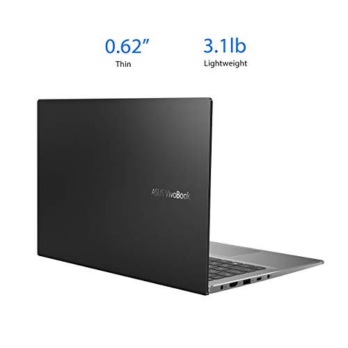 ASUS VivoBook S14 S433 Thin and Light Laptop, 14in FHD Display, Intel Core i5-1135G7 CPU, 8GB DDR4 RAM, 512GB PCIe SSD, Thunderbolt 3, Wi-Fi 6, Windows 10 Home, Indie Black, S433EA-DH51 (Renewed)