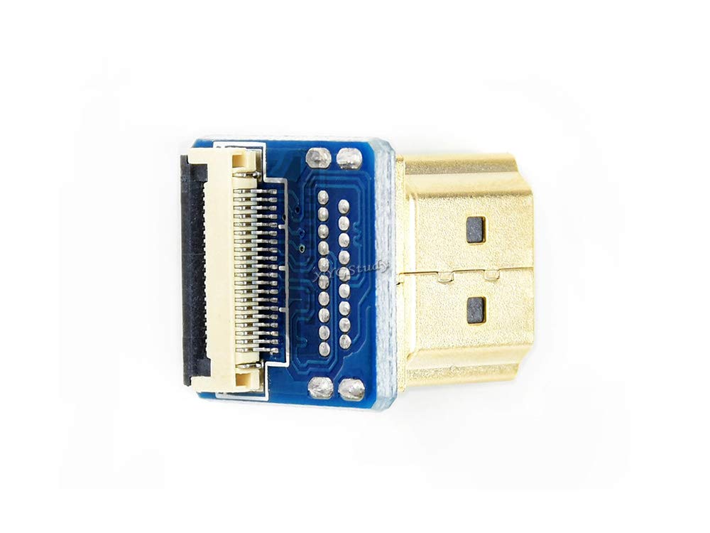 Right-Angle HDMI Plug Adapter Vertical for DIY HDMI Cable Connector @XYGStudy