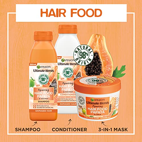 Garnier Ultimate Blends Hair Food Papaya 3-in-1 Damaged Hair Mask Treatment 390ml