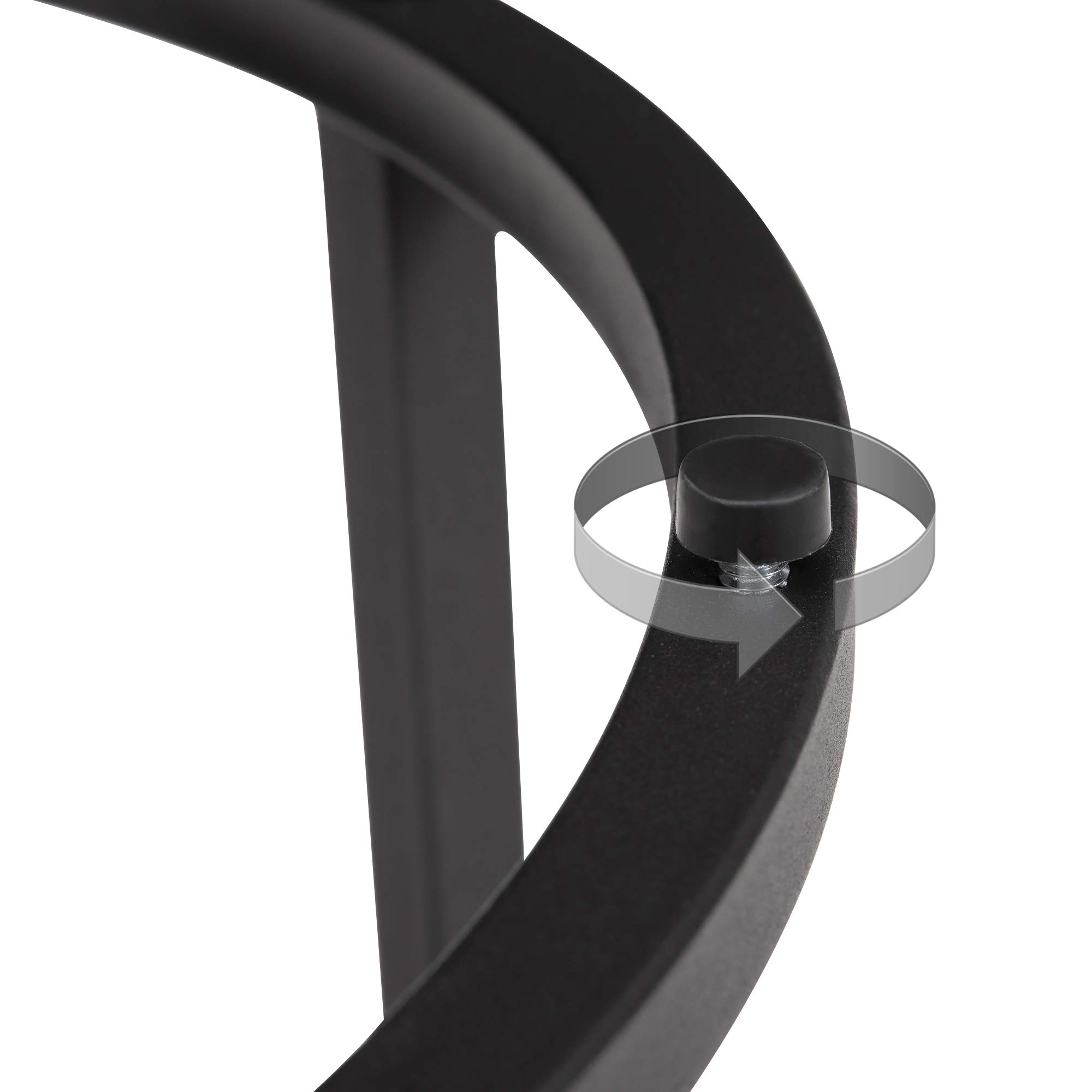 Ball & Cast Side End Table, 15.25" Dia, Black