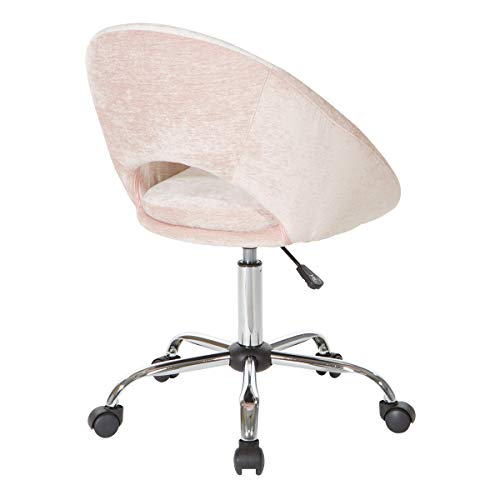 OSP Home Furnishings Milo Office Chair, Blush