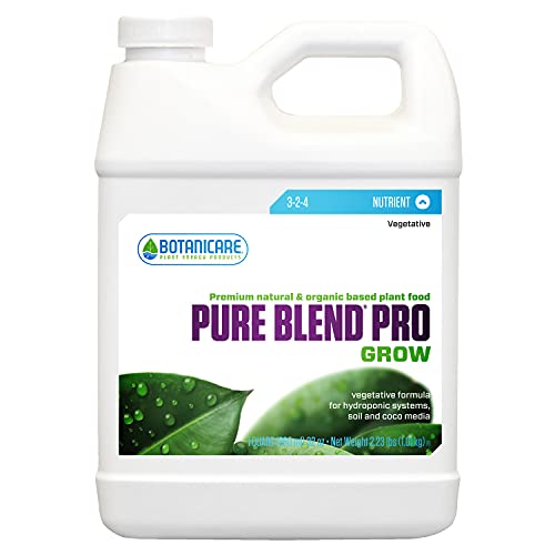 Botanicare Pure Blend Pro Grow, Nutrient, 3-2-4, 1 qt.