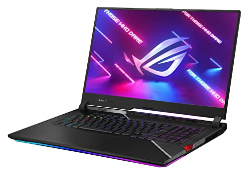 ASUS ROG Strix Scar 17 (2023) Gaming Laptop, 17.3” QHD 240Hz/3ms, 100% DCI-P3 Display, GeForce RTX 4080, AMD Ryzen 9 7945HX, 32GB DDR5, 1TB PCIe SSD, Wi-Fi 6E, Windows 11 Pro, G733PZ-XS96,Off Black