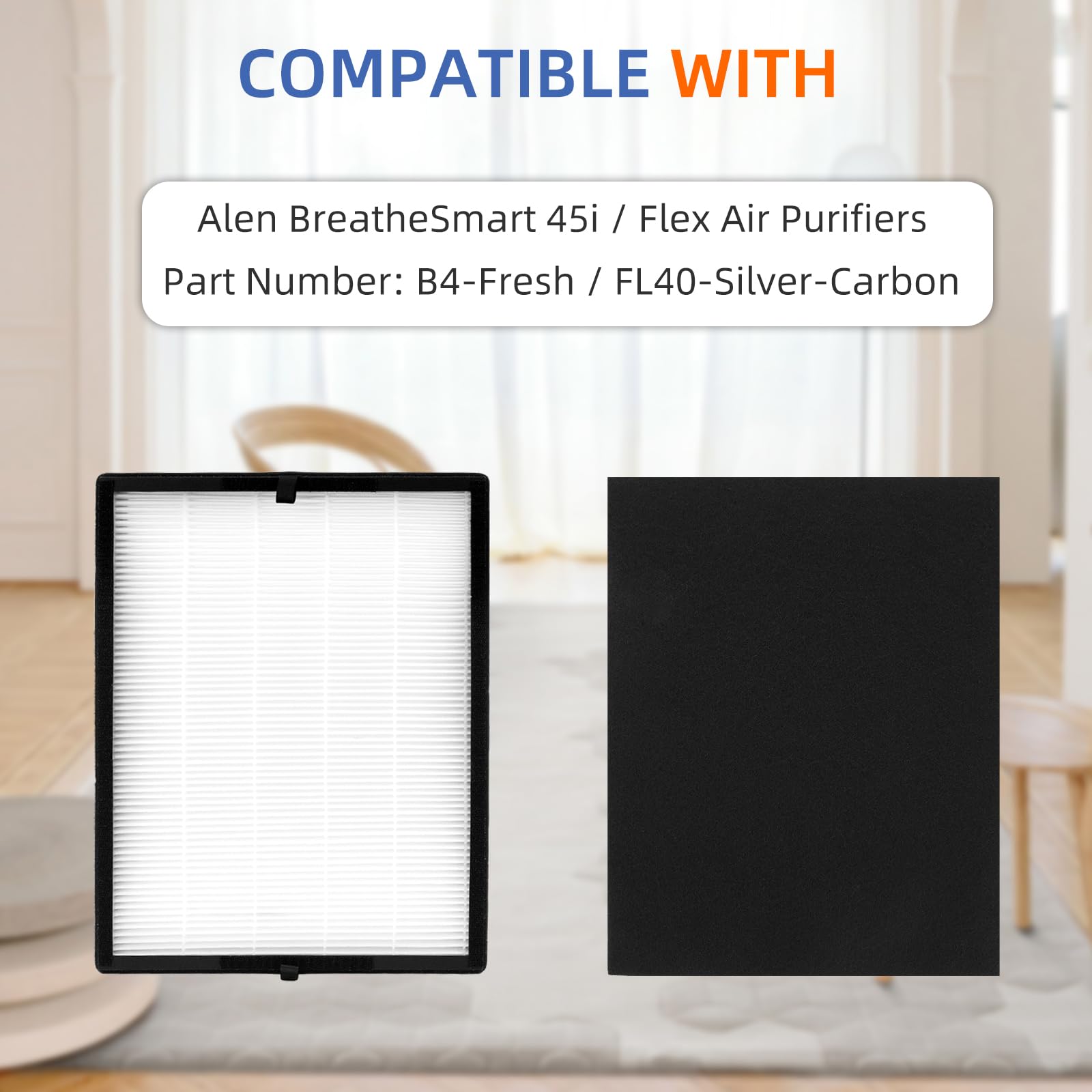 45i Replacement Filter for Breathesmart Flex Bh400 45i Air Purifier H13 Grade True Hepa Fresh Filter B4-Pure / Fl40