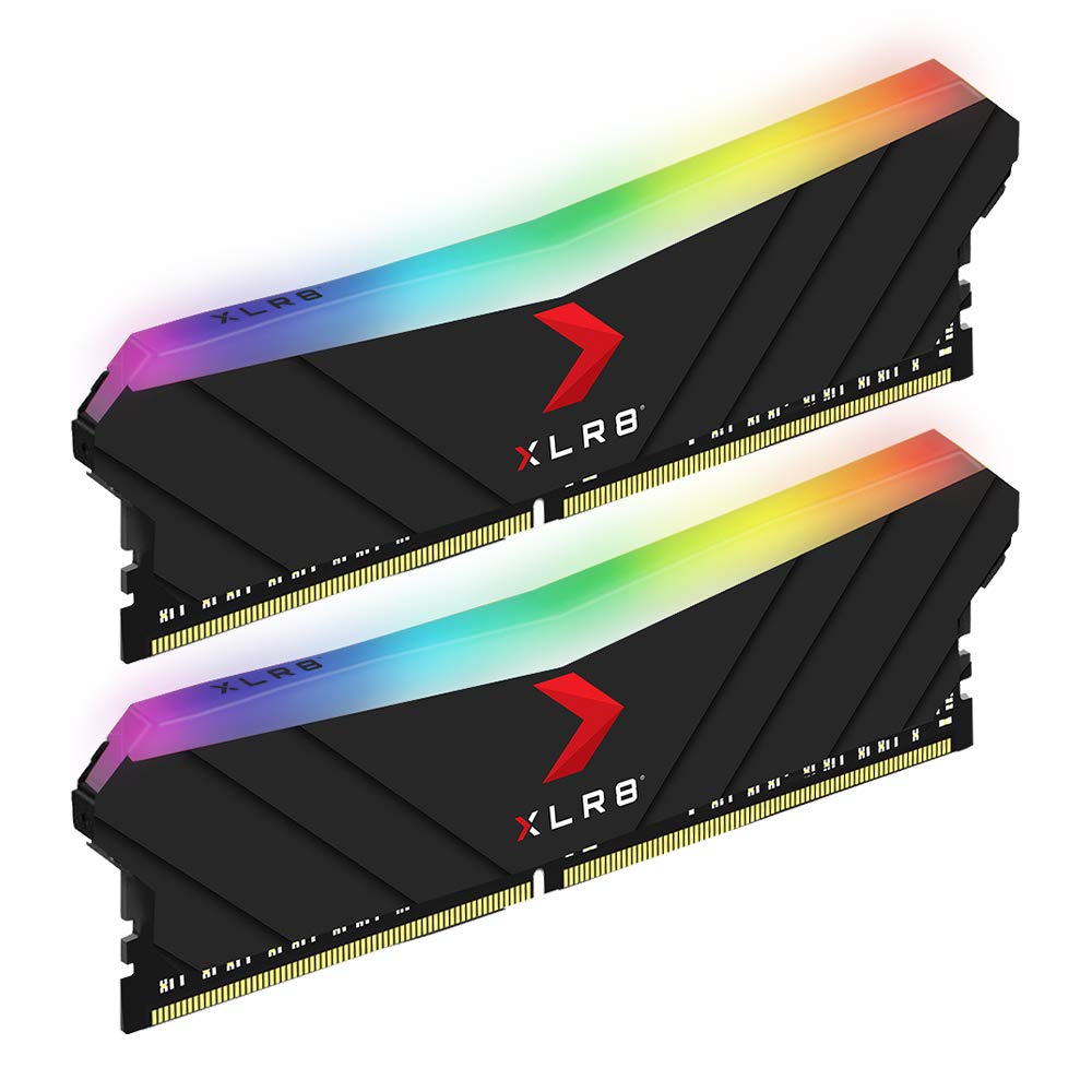 PNY XLR8 Gaming 16GB (2x8GB) DDR4 DRAM 3200MHz (PC4-25600) CL16 1.35V RGB Dual Channel Desktop (DIMM) Memory – MD16GK2D4320016XRGB