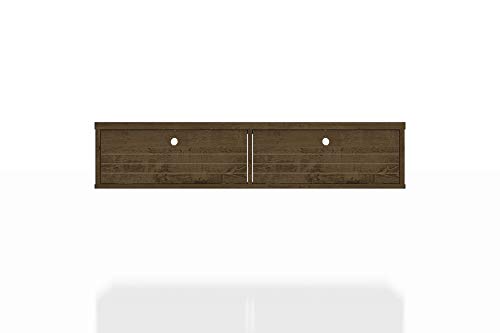 Manhattan Comfort Liberty Mid Century Modern Home Office Floating Desk, 42.28", Rustic Brown