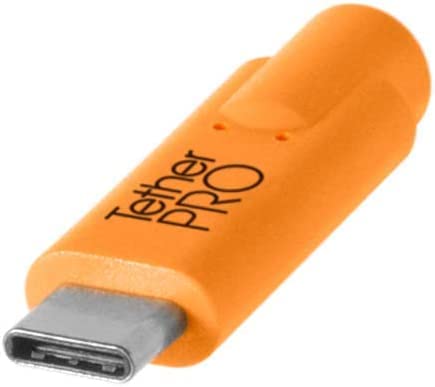 Tether Tools TetherPro USB-C to 2.0 Micro-B 5-Pin Cable | for Fast Transfer and Connection Between Camera and Computer | High Visibility Orange | 15 Feet (4.6 m)