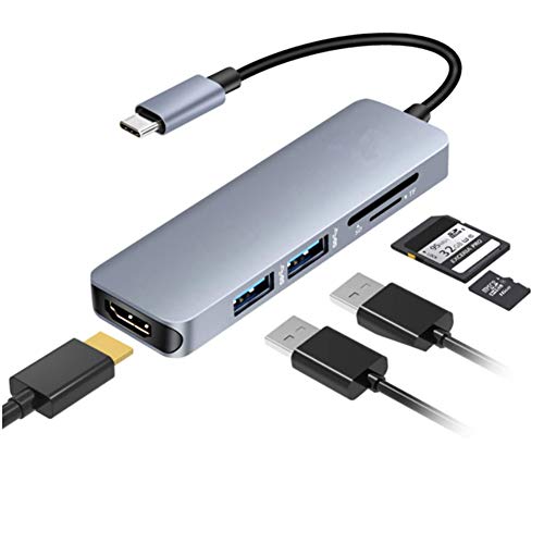 XUNMAIFHB Portable Docking Station,Type-c Docking Station USB3.0 Converter 4k MacBook to HDMI HUB Card Reader USB 3.0 Port/SD Card Slot/TF Card Slot Fast Transmission