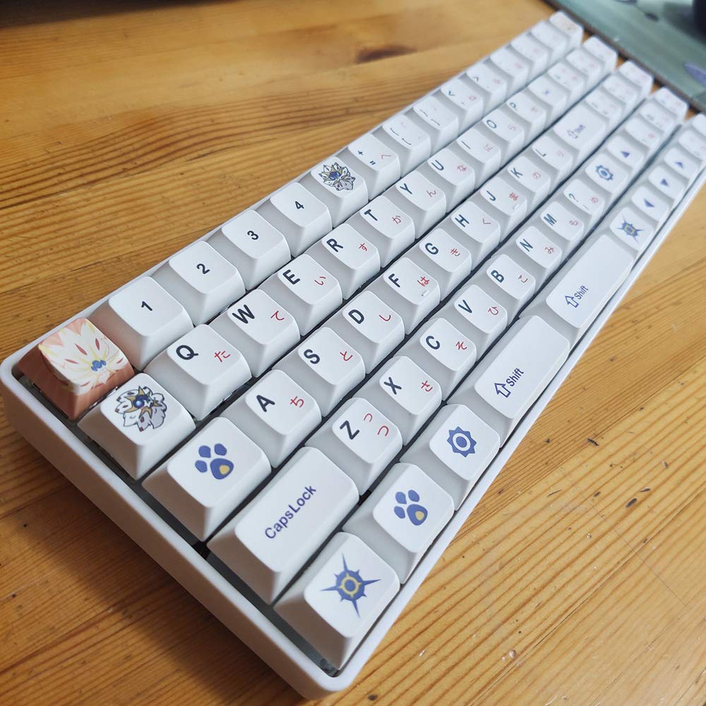 XDA PBT Keycaps White Keycap Black Characters Mechanical Keyboard 2.25 Enter 6.25U Spacebar Thermal Sublimation Keycaps