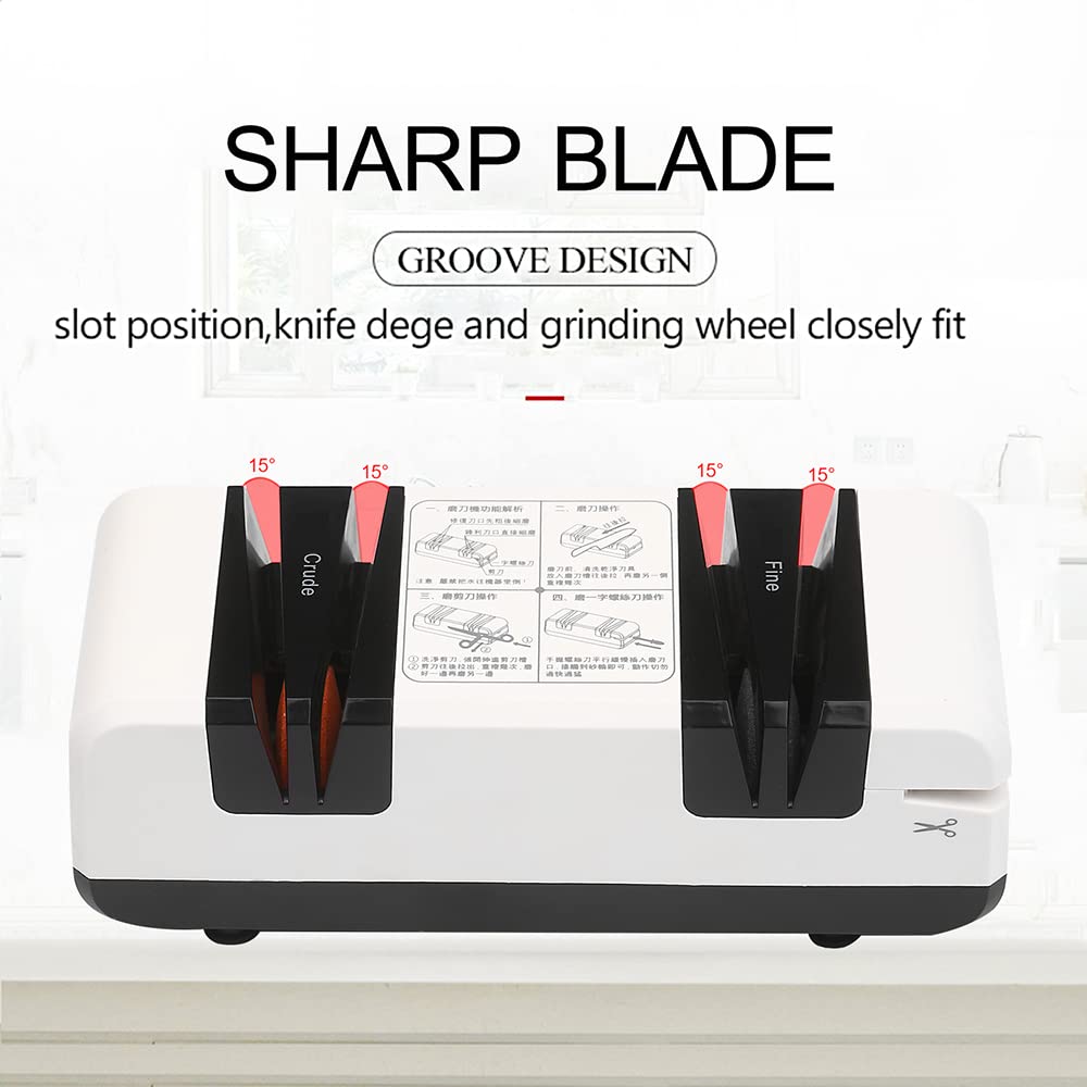 2800 r/min Electric Knife Sharpener Auto Professional Sharpening Kitchen Knives Safe with Non-Slip and Ergonomic Design 60W Chef's Choice ,for All Knives, Scissors Screwdriver Work Sharp