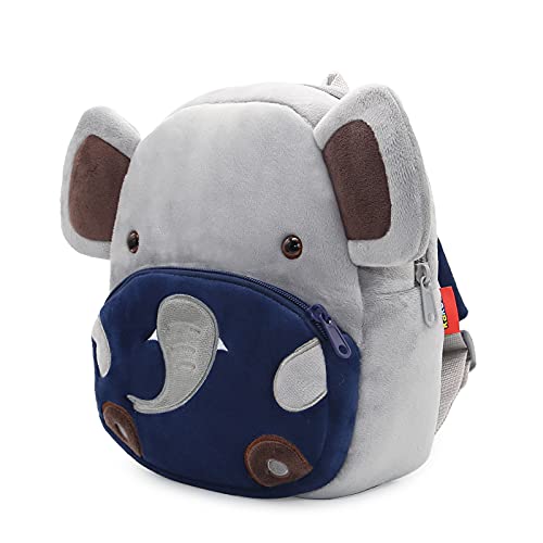 Aeromeda Toddler backpack Children Animal Bag Shcool Bag Cute Animal Plush Backpack 2-7 Years … (Elephant) …