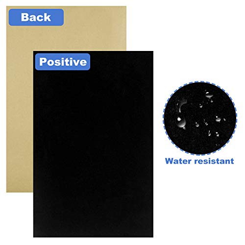 Thyores 15PCS Black Self Adhesive Felt Fabric, Soft Velvet Fabric for Jewelry Drawer Craft Fabric and Craft Making(8.3" x 11.8")