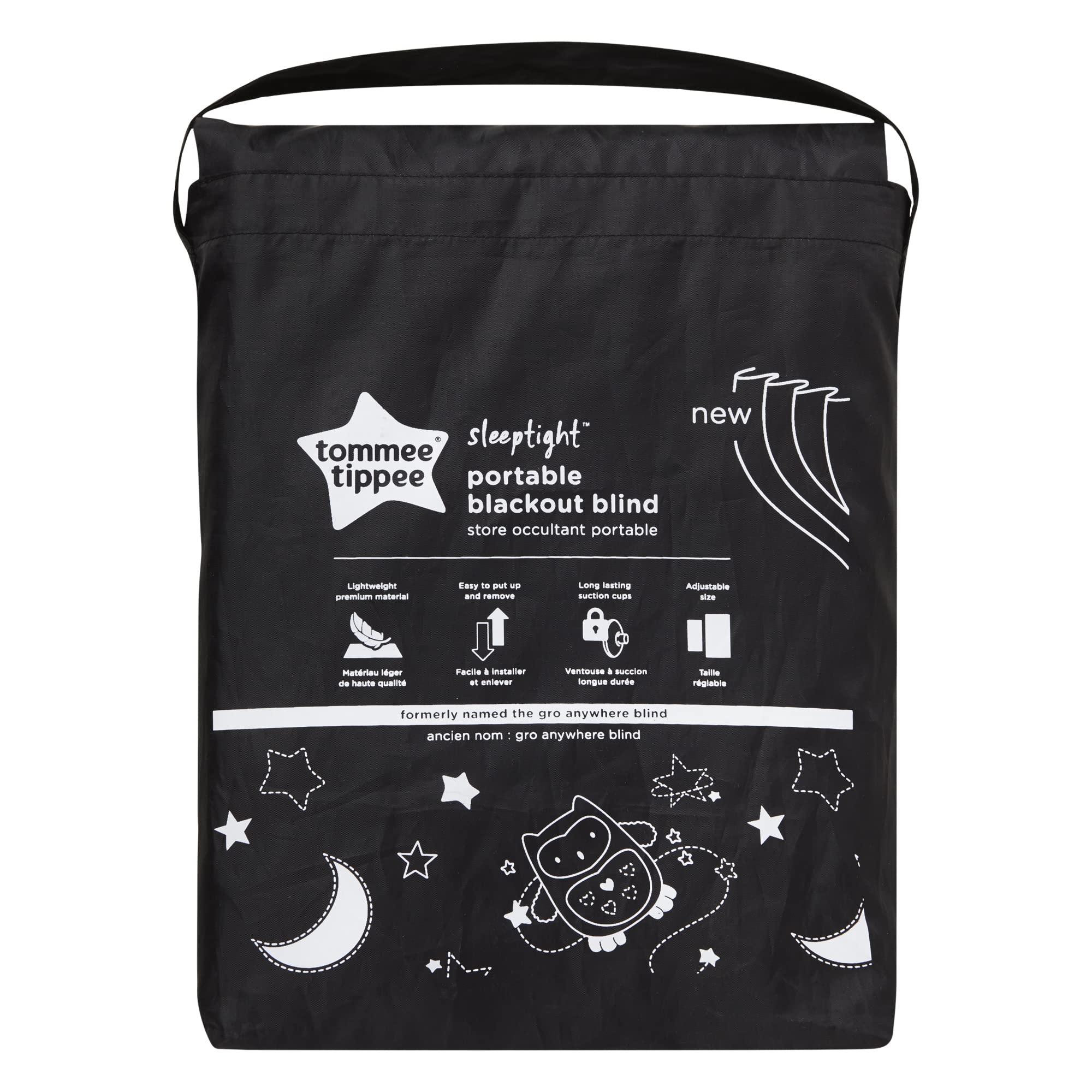 Tommee Tippee Sleeptight Portable Blackout Blind with Suction Cups, Adjustable and Lightweight, Large, 51x78 Inches
