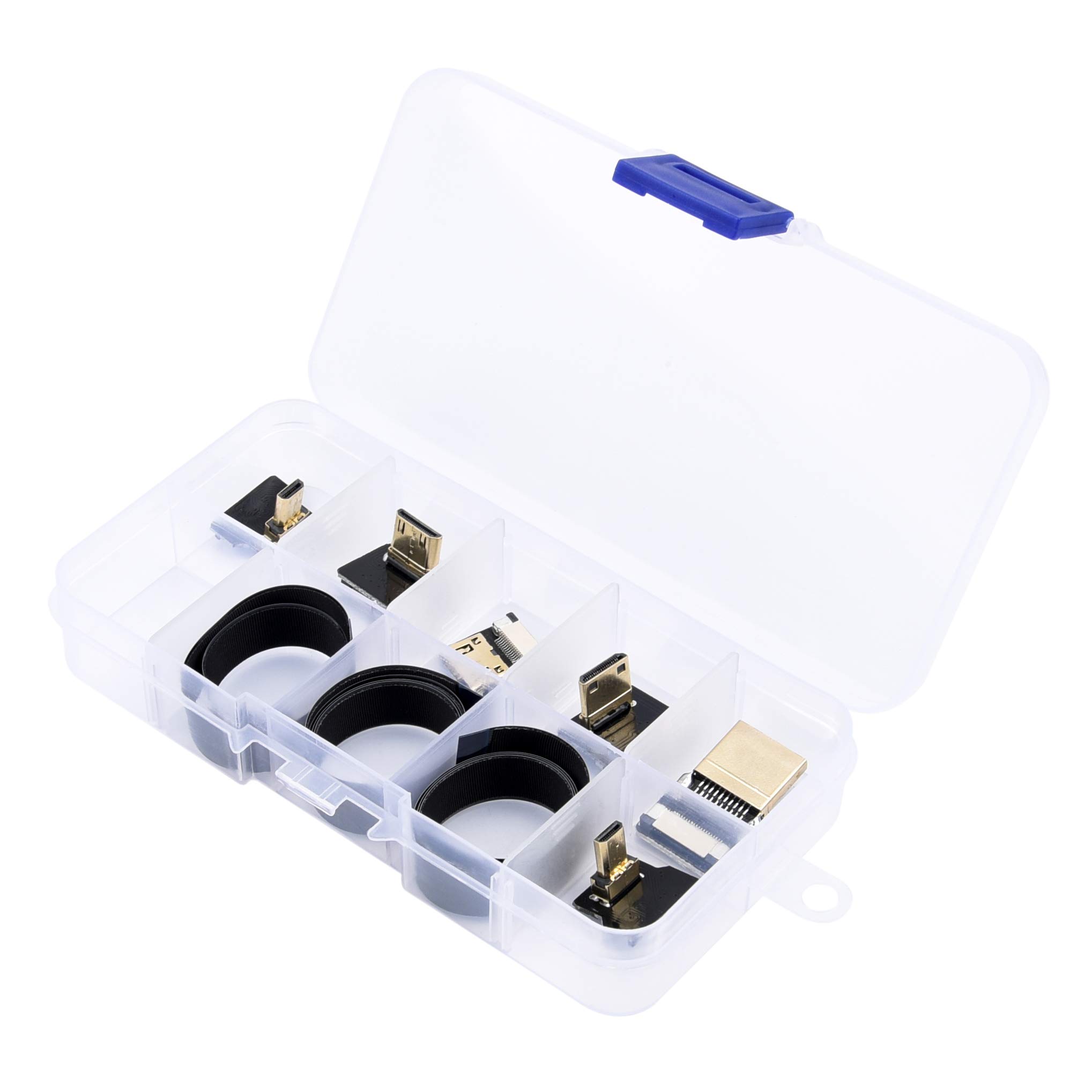 FPVKing FPV for HDMI-compatible Flat Ribbon Cable with Standard, Mini and Micro Connectors Bundle Set for Multicopter Aerial Photography