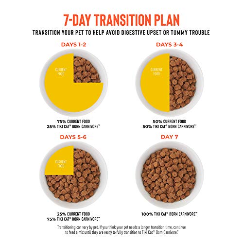 Tiki Cat Born Carnivore High Protein, Deboned Chicken & Egg, Grain-Free Baked Kibble to Maximize Nutrients, Dry Cat Food, 5.6 lbs. Bag