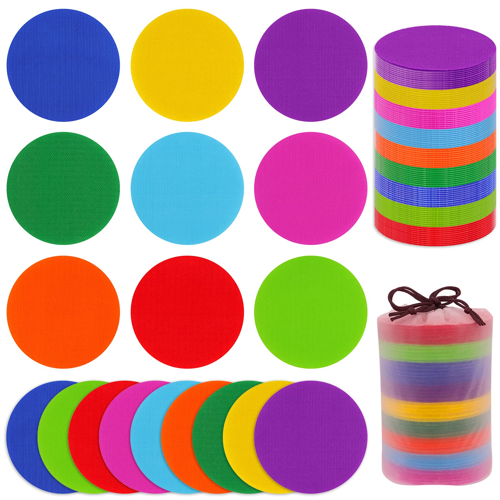 90Pcs Carpet Markers for Classroom Floor Dots Large Carpet Circles for Classroom Gym Kids Decoration Elementary School Teacher Supplies