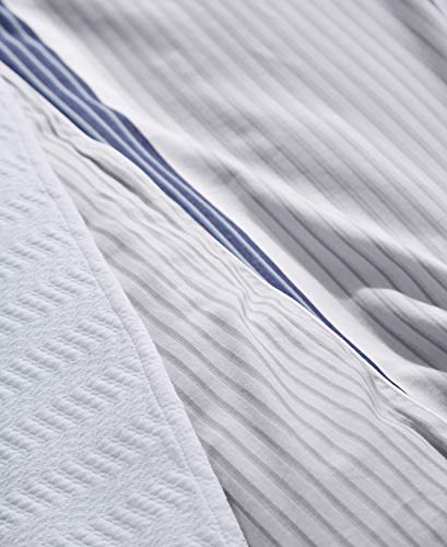 Lacoste Smash Cotton Comforter Set, Blue, Full/Queen