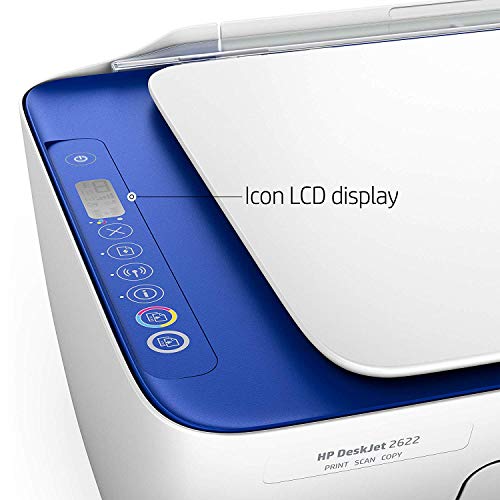 HP DeskJet 2622 All-in-One Compact Printer, Works with Alexa - White (V1N07A)