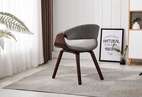 Vanity Art Mid-Century Style Butterfly Dining Chair and Walnut Wood Finish (Gray) UC-7G