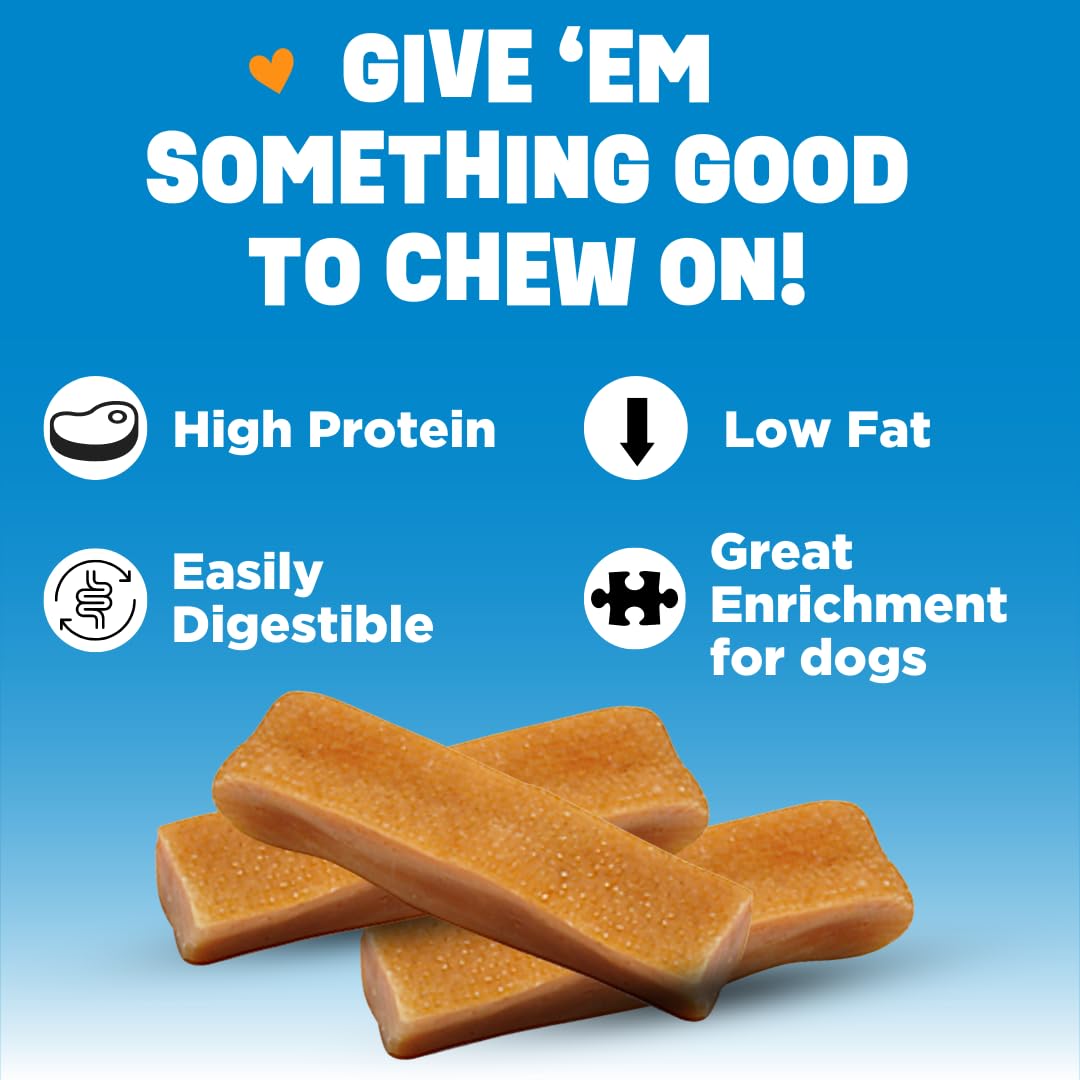 Dinovite YakoSnaks - Himalayan Yak Chews for Dogs - Long Lasting and Low Odor Yak Cheese Dog Chews (Small Dogs)