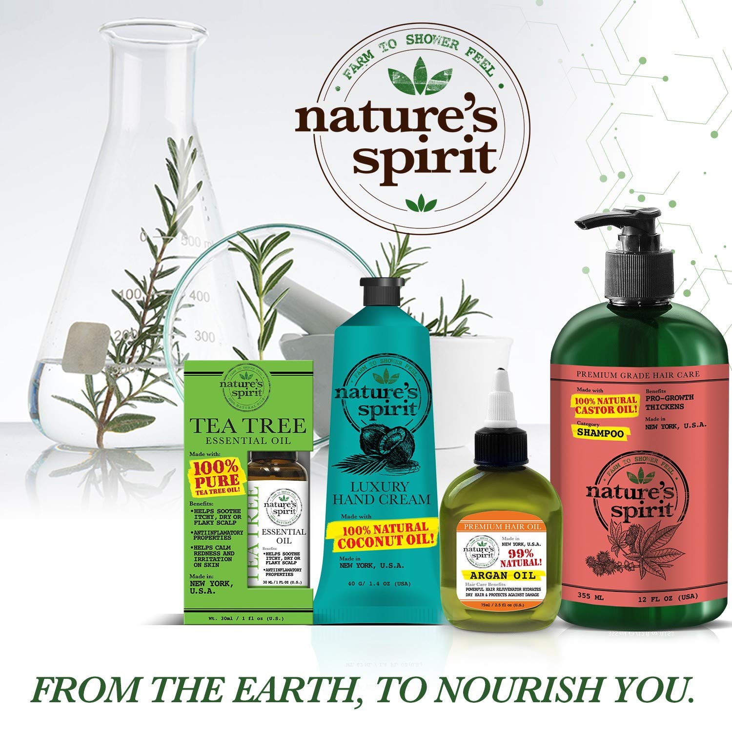 Nature's Spirit Pro-Growth Castor Oil Shampoo 12 ounce