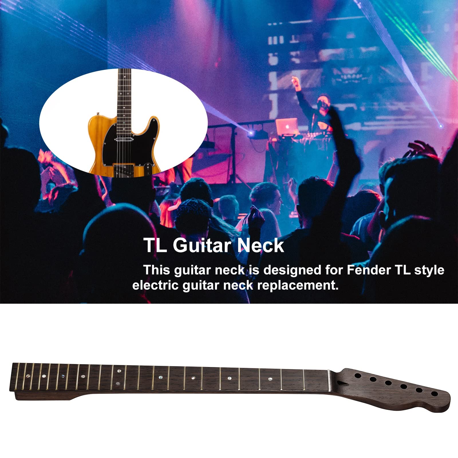 22 Fret TL Wenge Electric Guitar Neck for TL Style Guitar DIY Parts Replacement
