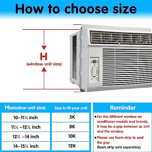Air Jade Window Air Conditioner Side Panels with Frame, Window AC Side Panel Set for 5,000 Btu Units, Room Air Conditioner Accordion Filler Curtain Replacement Kit