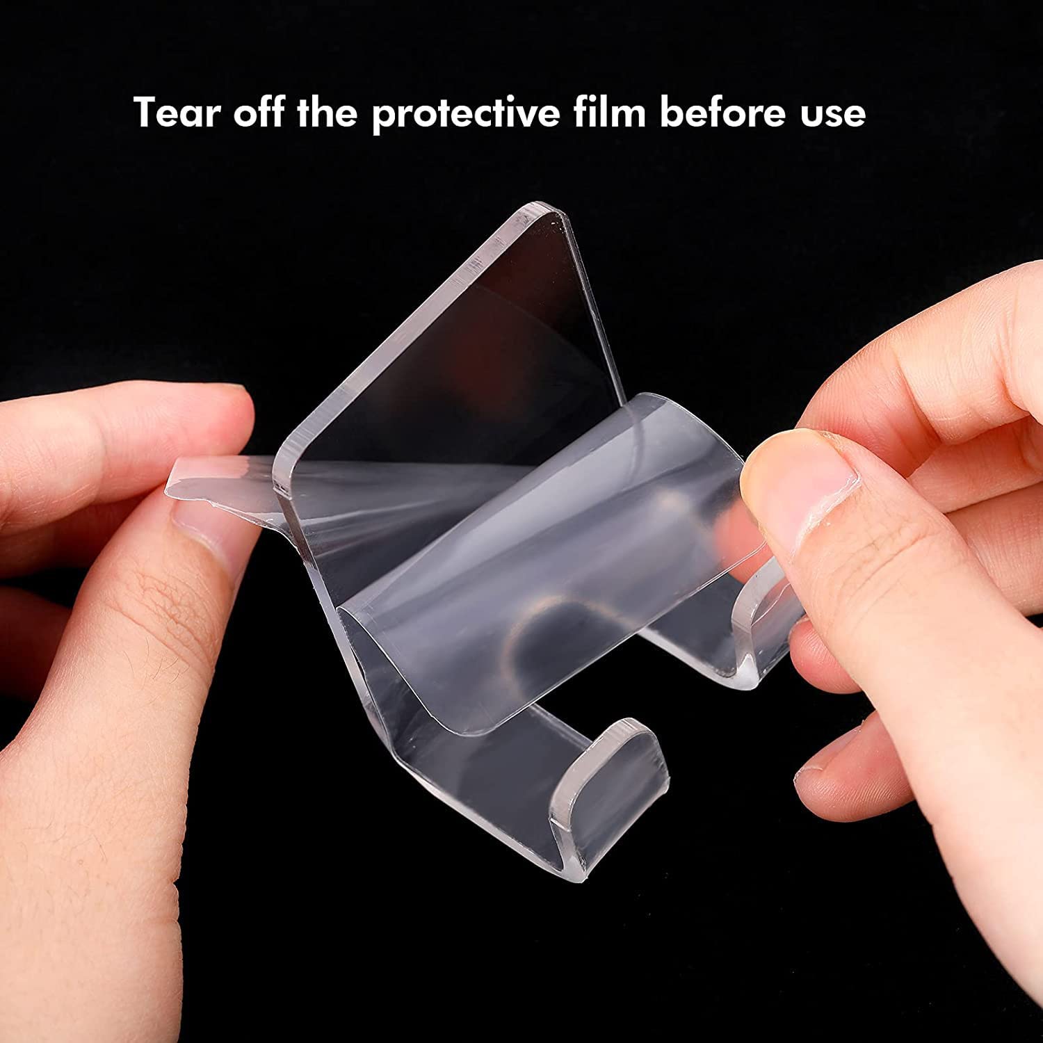 DGBRSM 4pcs Shaver Holder Hook Transparent Acrylic Self Adhesive Razor Holder Hooks Bathroom Kitchen Organizer