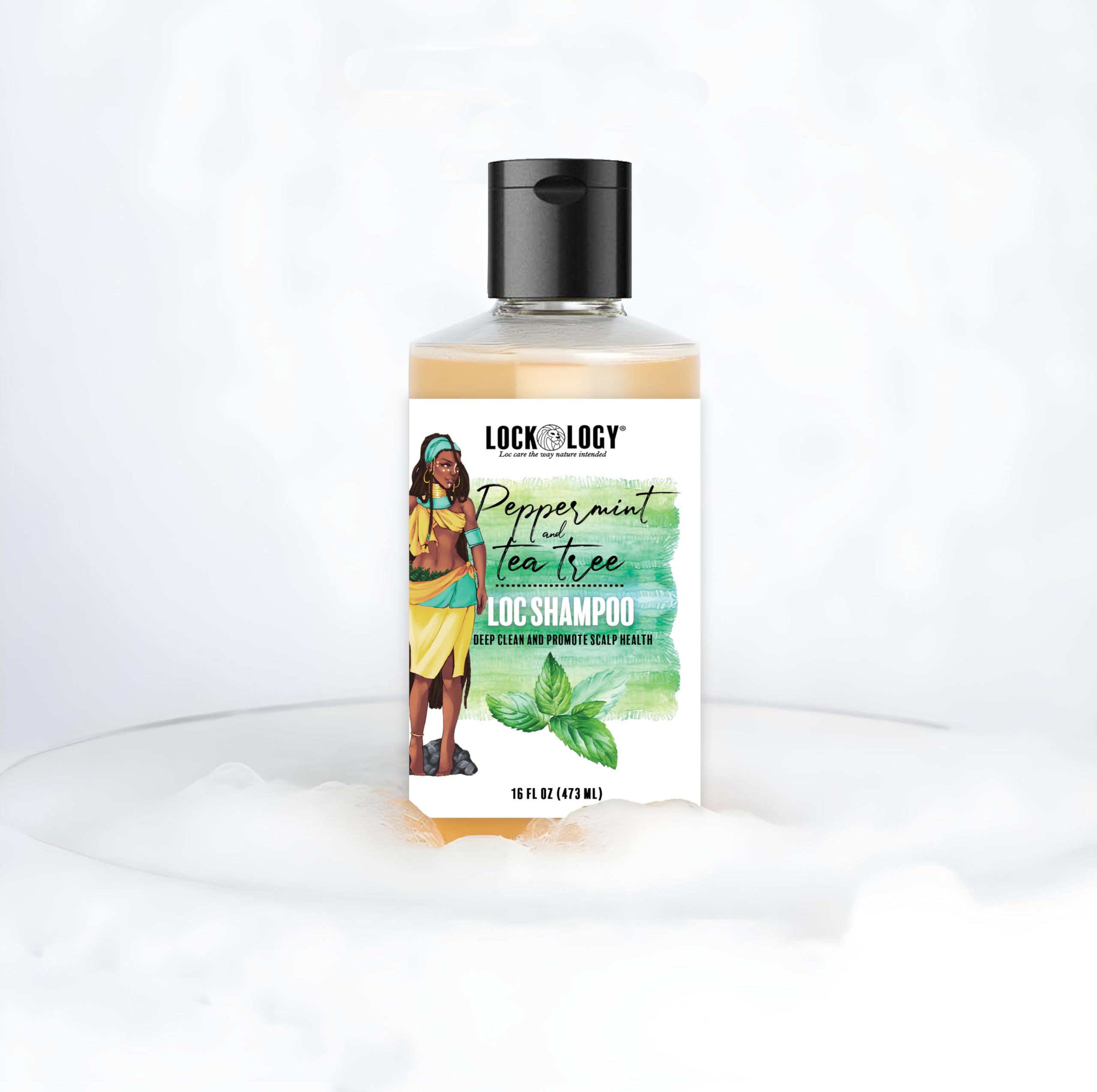 Lockology Loc Shampoo Dreadlock Shampoo with Peppermint Tea Tree, Organic Shampoo For Dreads | Dreadlock Hair Products