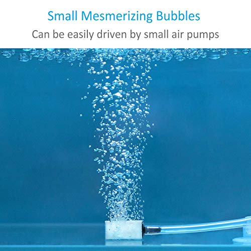 Pawfly 1.2 Inch Air Stone White Cuboid Bubble Stone Diffuser Bubbler Airstones for Aquarium Fish Tank and Pump, 10 Pack