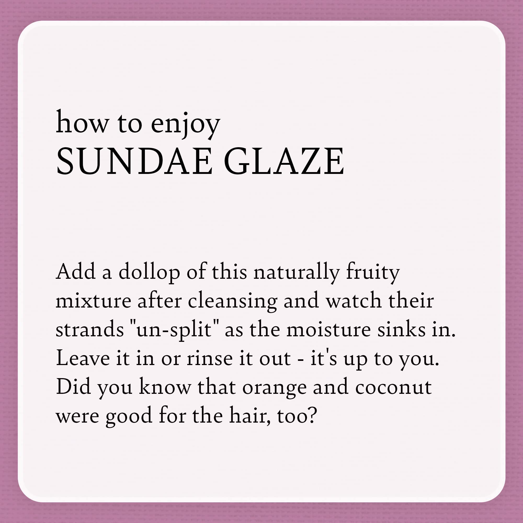 Camille Rose Kids Sundae Glaze, Mandarin Leave-In Conditioner with Sunflower & Coconut Oil, 8 oz