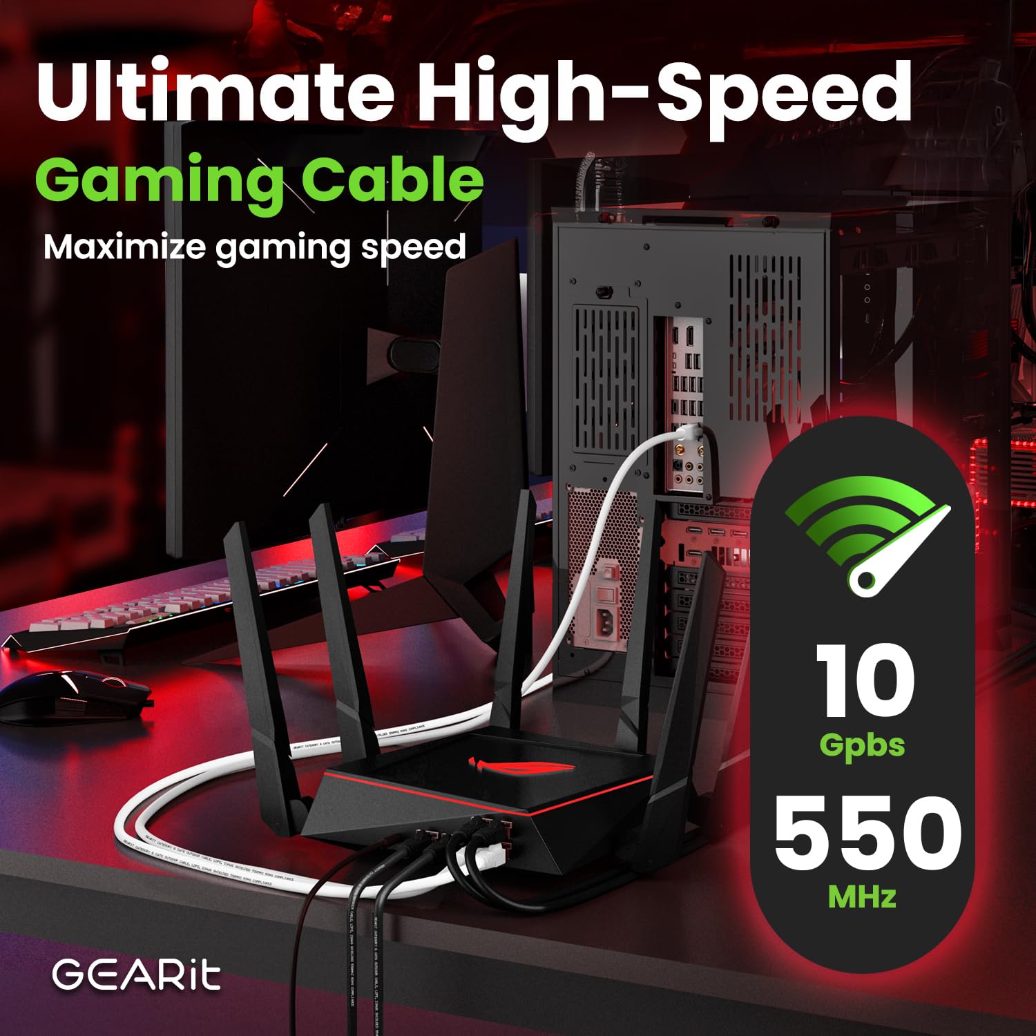 GearIT Cat6 Outdoor Ethernet Cable (200ft) 23AWG Pure Copper, FTP, LLDPE, Waterproof, Direct Burial, In-Ground, UV Resistant, POE, Network, LAN, Internet, Cat 6, Cat6 Cable - 200 Feet