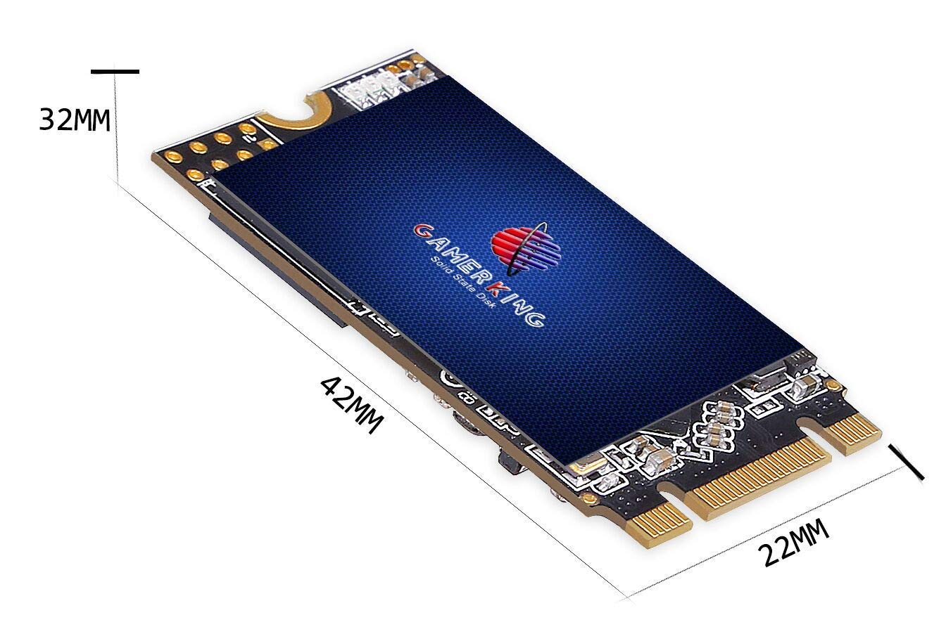 Gamerking SSD M.2 2242 128GB NGFF Internal Solid State Drive High Performance Hard Drive for Desktop Laptop SATA III 6Gb/s M2 SSD(128gb, M.2 2242)