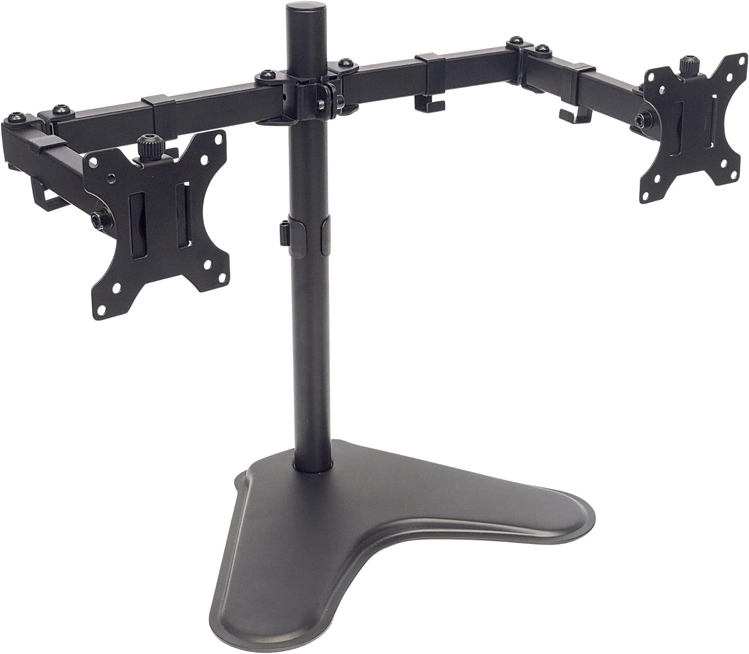 MANHATTAN Universal Dual Monitor Stand with Double-Link Swing Arms Holds Two 13" to 32" LCD Monitors up to 8 Kg (17 Lbs.), Black